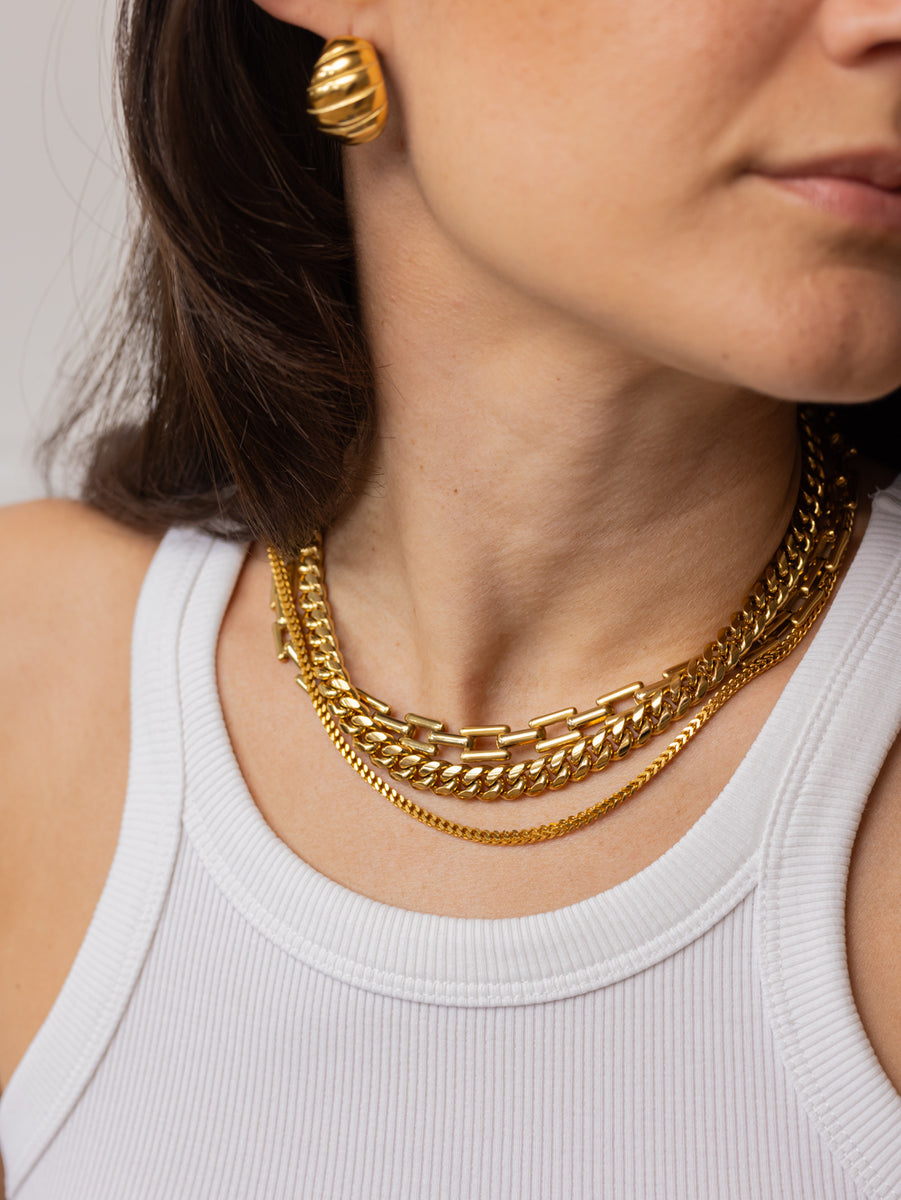 Gold Mini Chain Link Necklace – Anisa Sojka Accessories